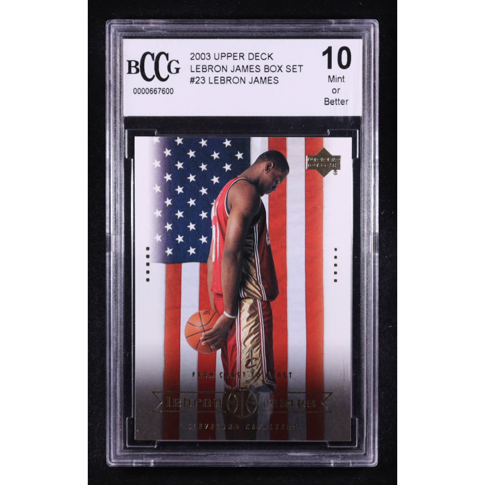 LeBron James 2003 Upper Deck Lebron James Box Set #23 RC (BCCG 10 ...