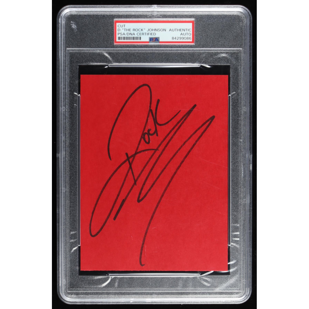 Dwayne "the Rock" Johnson Signed 5x6.5 Cut (PSA) | Pristine Auction