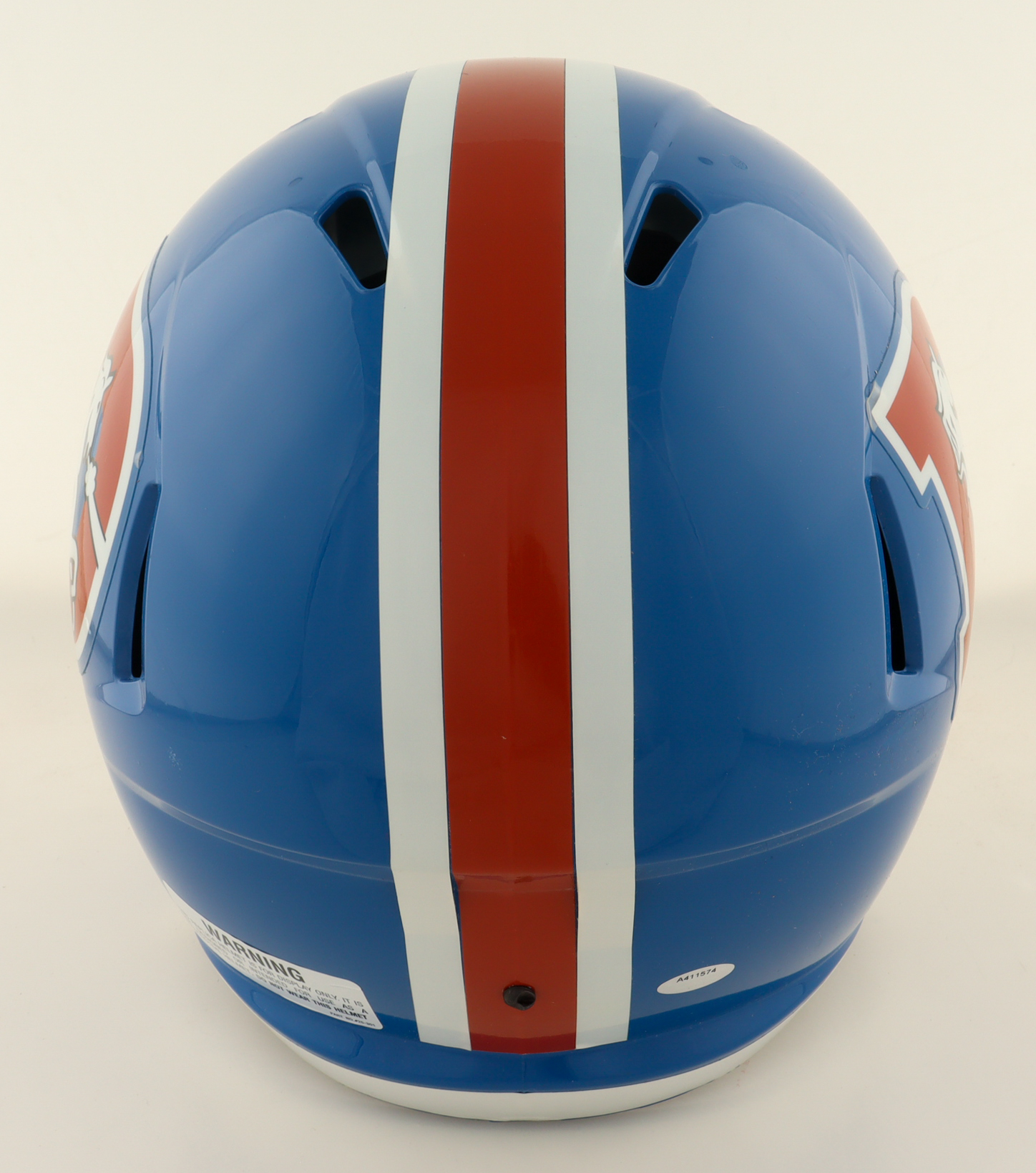 Karl Mecklenburg Signed Broncos Full-Size Throwback Speed Helmet ...