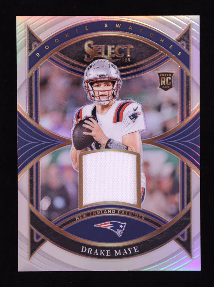 Drake Maye 2024 Select Rookie Swatches Prizm #21 RC #28/125 | Pristine ...