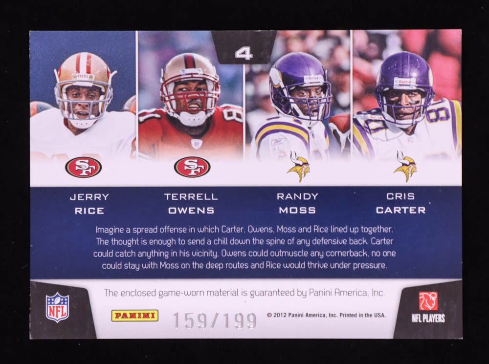 Jerry Rice / Terrell Owens / Randy Moss / Cris Carter 2011 Totally ...