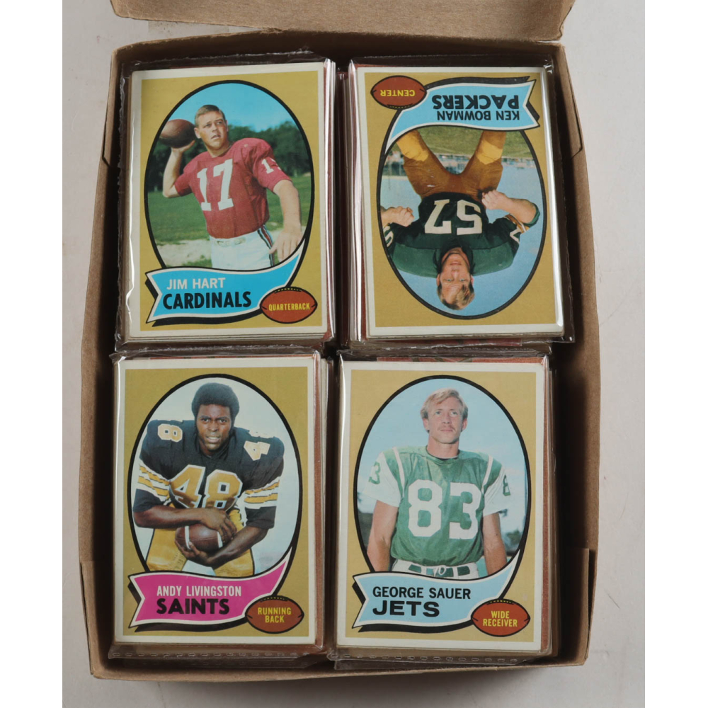 1970 Topps Football Cello Fun Pack Vending Box with (20) Packs ...