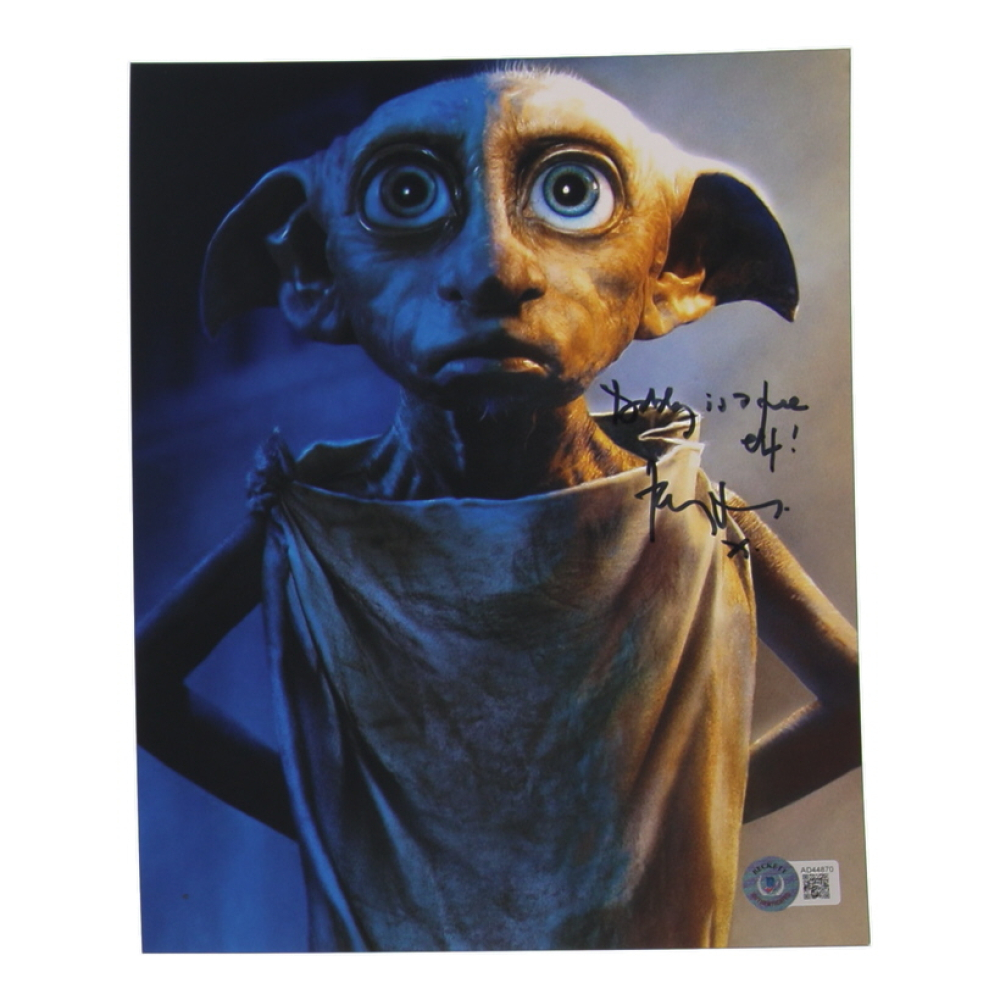 Toby Jones Signed "Harry Potter" 8x10 Photo Inscribed "Dobby Is a Free ...