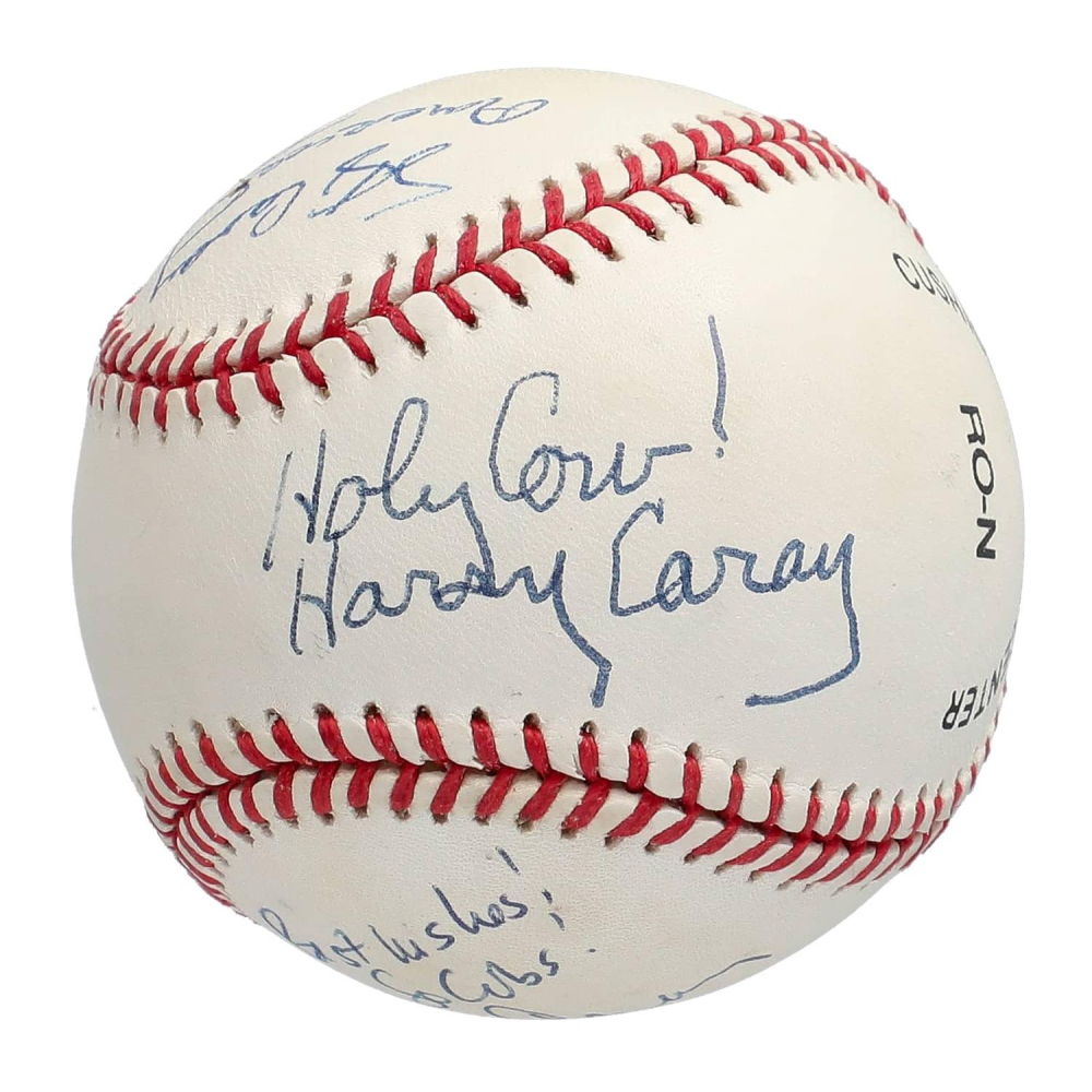 Harry Caray, Chip Caray & Skip Caray Signed ONL Baseball Inscribed ...
