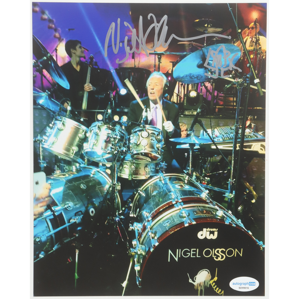 Nigel Olsson Signed 8x10 Photo with Hand-Drawn Sketch (ACOA) | Pristine ...