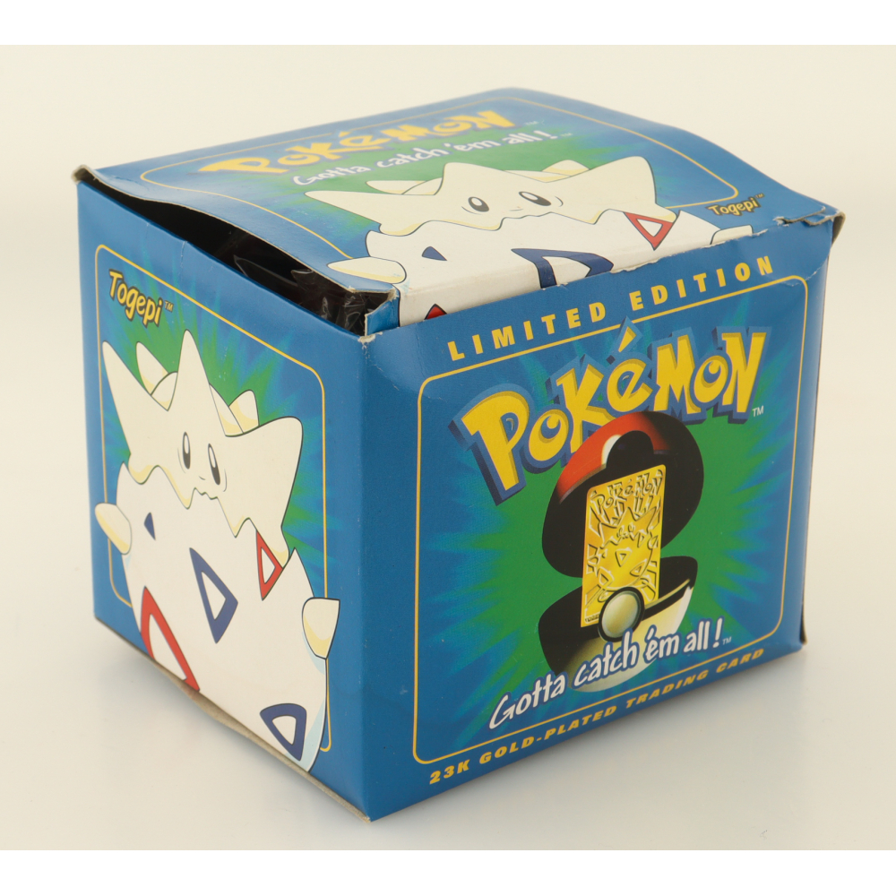 Pokemon 1999 Togepi Burger King 23K Gold-Plated Trading Card With ...