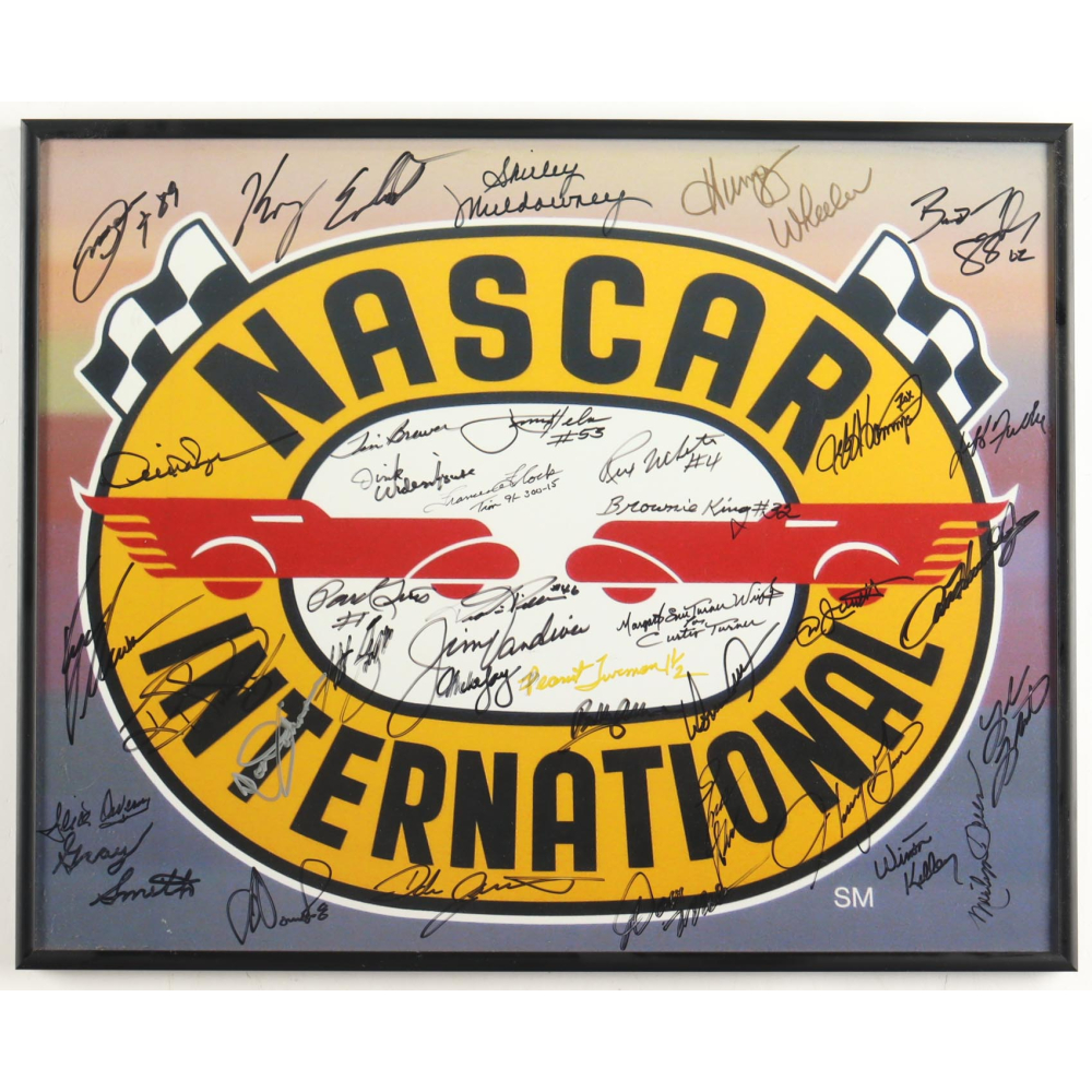 NASCAR Legends Custom Framed Print Signed by (38) with Ned Jarrett ...