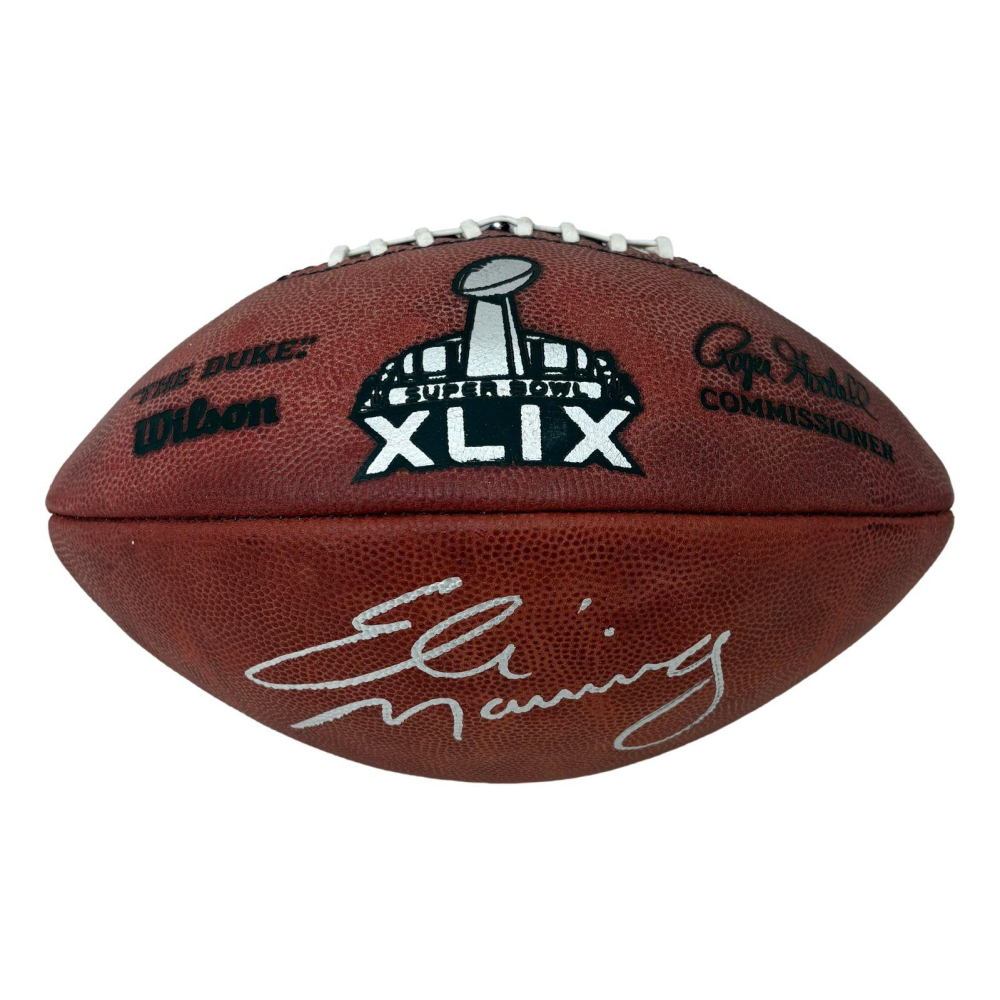 Eli Manning Signed "The Duke" Super Bowl XLIX Logo NFL Official Game ...