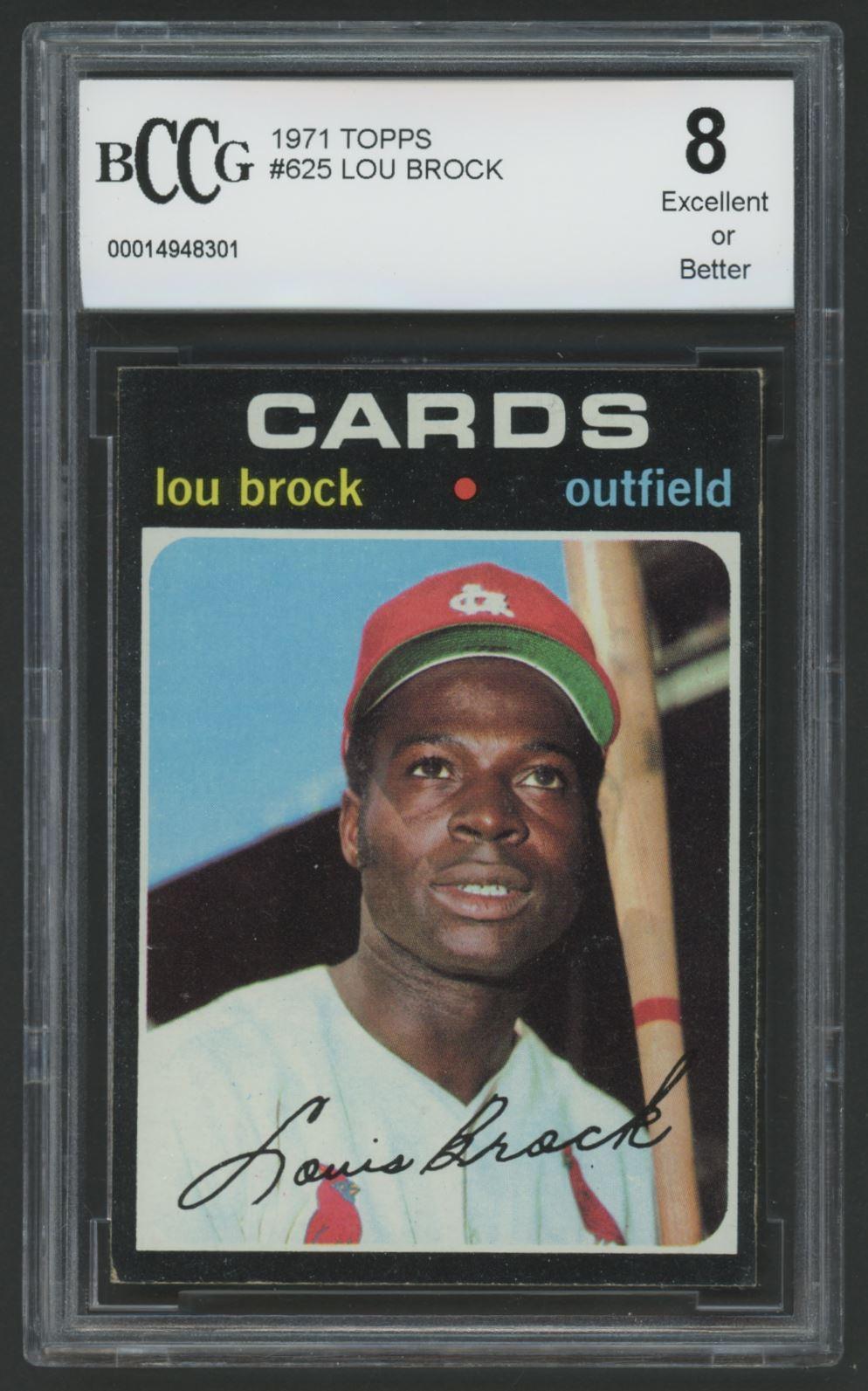 Lou Brock 1971 Topps #625 (BCCG 8) | Pristine Auction