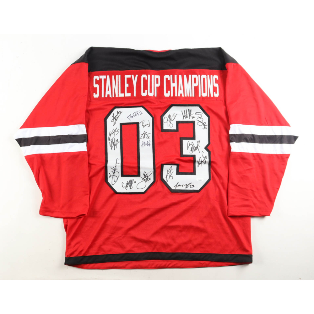 "Stanley Cup Champions" Jersey Signed by (17) with Turner Stevenson ...