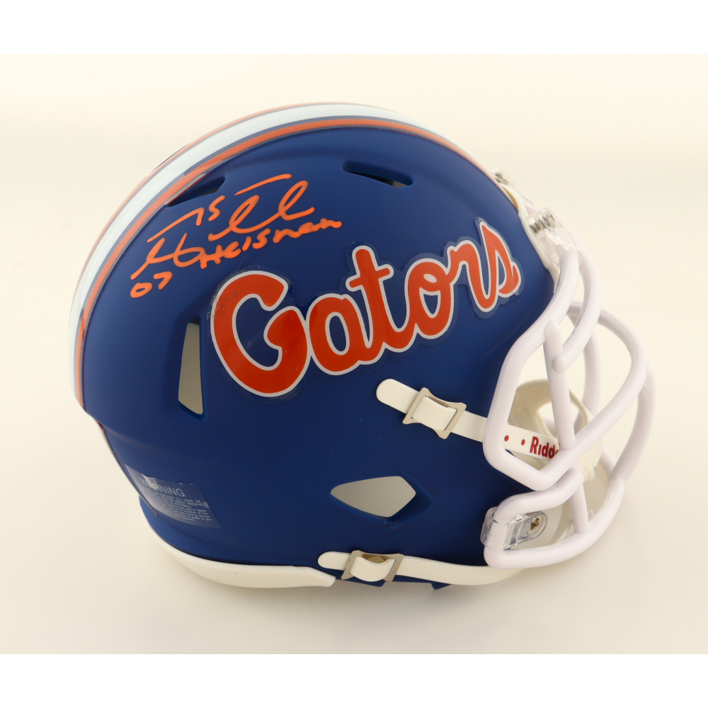 Tim Tebow Signed Florida Gators Speed Mini Helmet Inscribed "07 Heisman ...