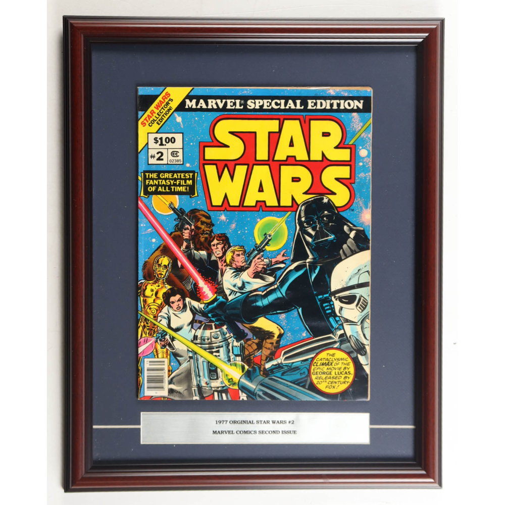 1977 "Star Wars" Issue #2 Custom Framed Marvel Comic Book Display with ...