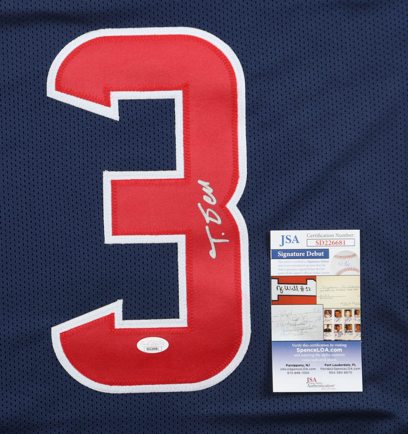 Tank Dell Signed Jersey (JSA) | Pristine Auction