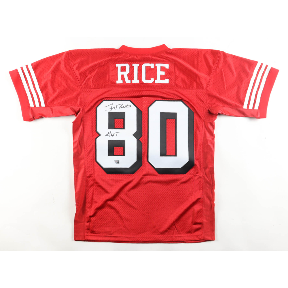 Jerry Rice Signed 49ers Mitchell & Ness Authentic Jersey Inscribed ...