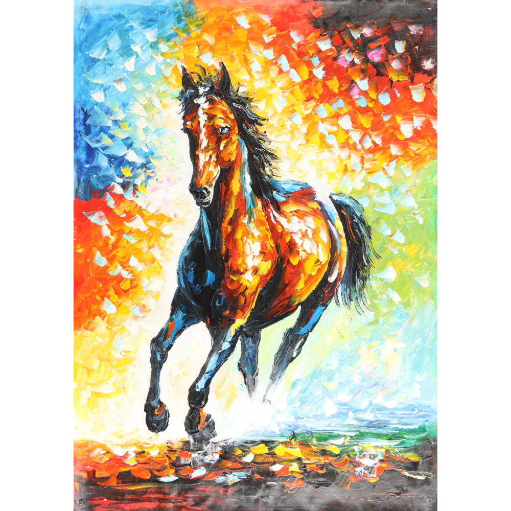 "PERFECT STRIDE" 29x30 Original Oil Painting on Linen by Rodney Weng ...