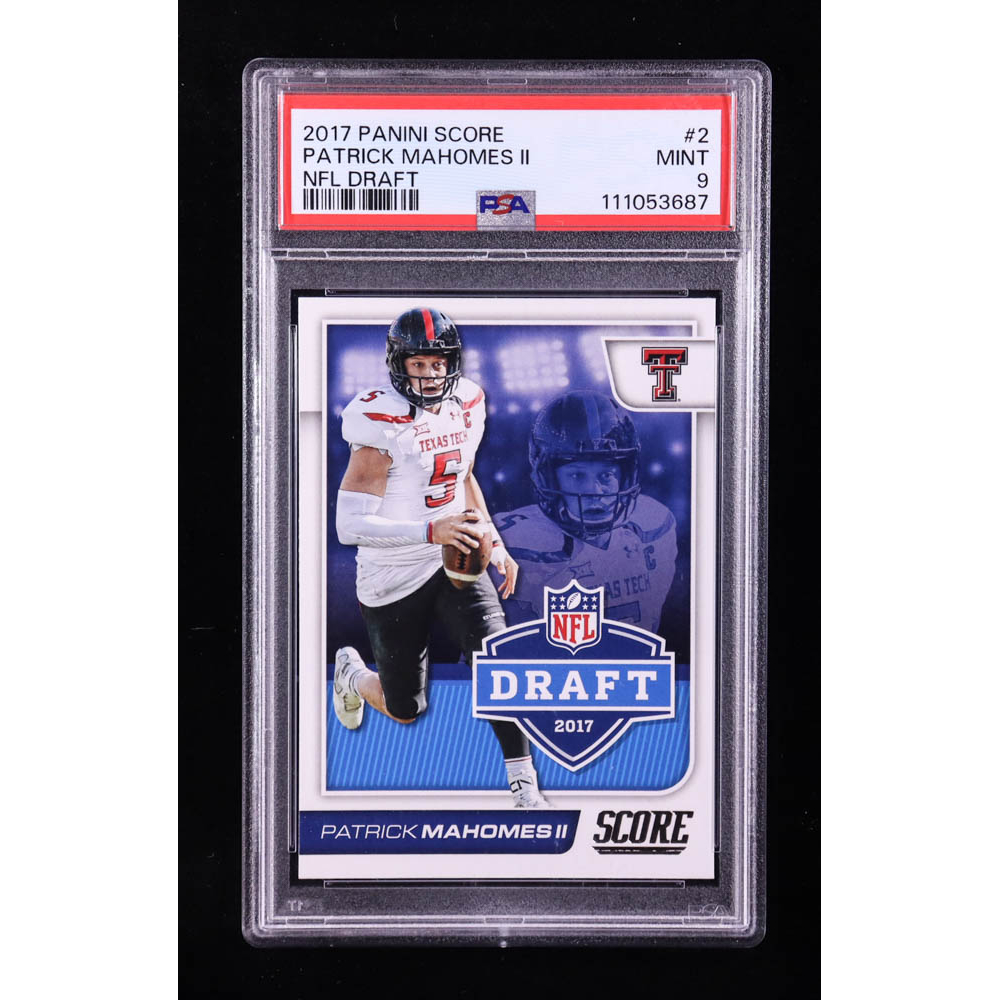 Patrick Mahomes II 2017 Score NFL Draft #2 RC (PSA 9) | Pristine Auction