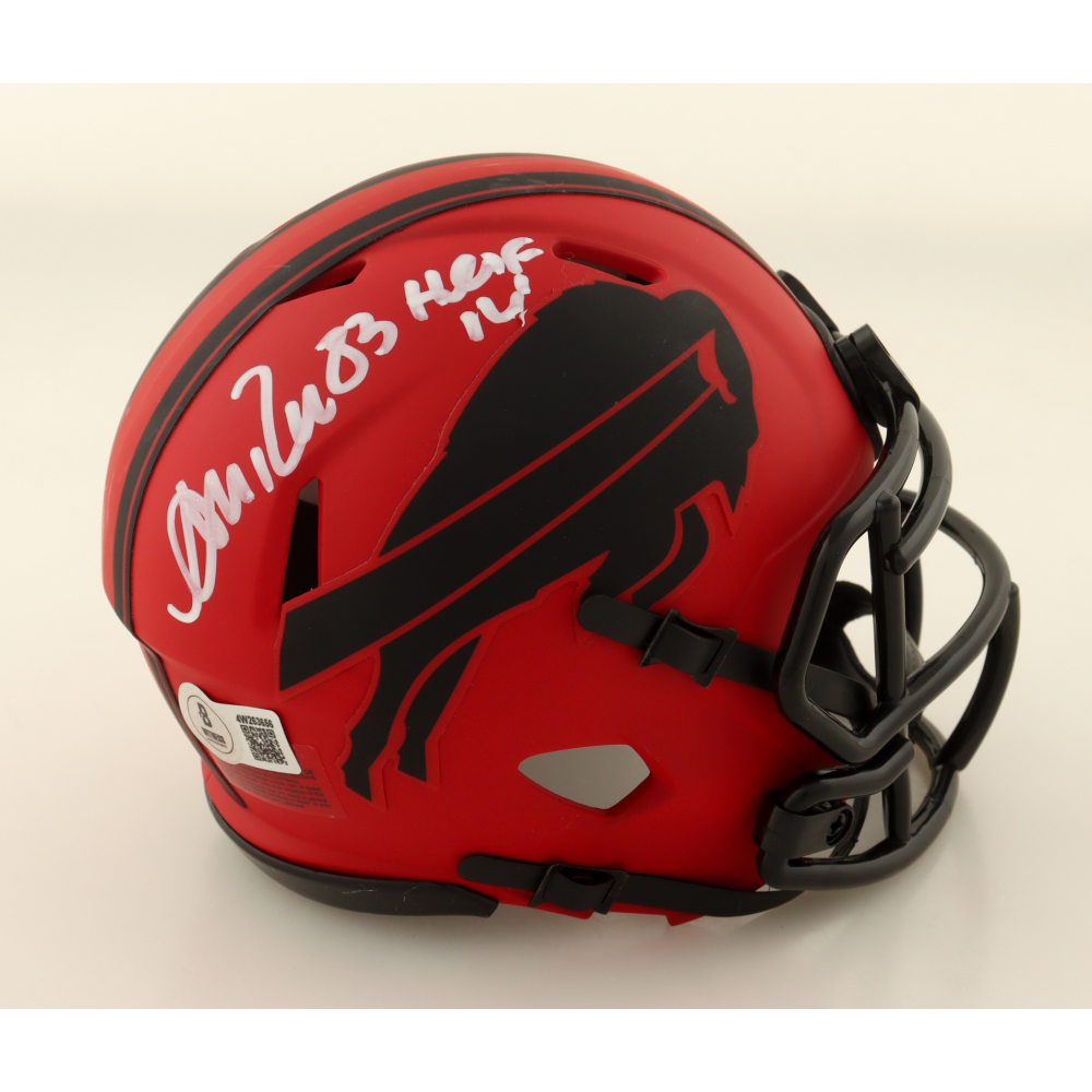 Andre Reed Signed Bills Rave Alternate Speed Mini Helmet Inscribed "HOF ...