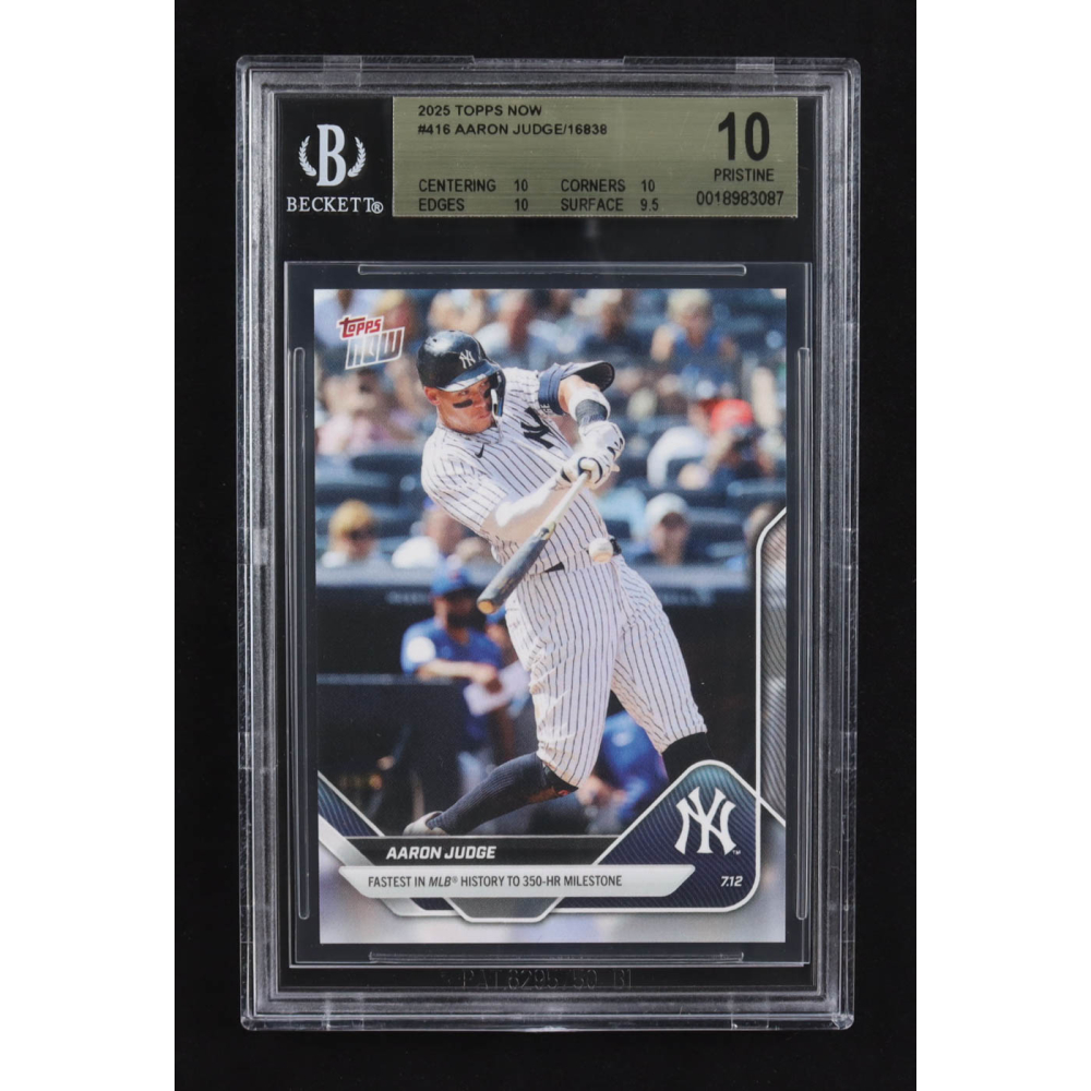 Aaron Judge 2025 Topps Now #416 /16838 (BGS 10) | Pristine Auction