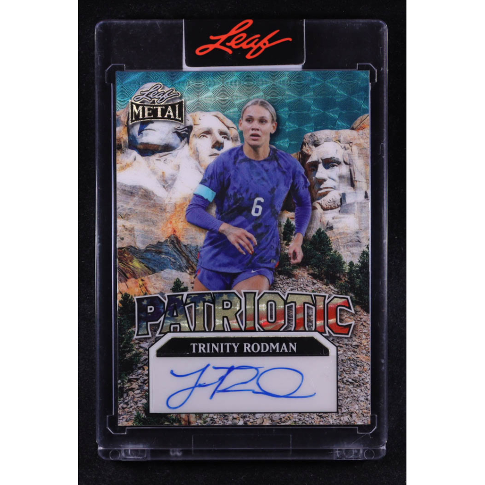 Trinity Rodman 2025 Leaf Metal Independence Day Patriotic Autographs ...