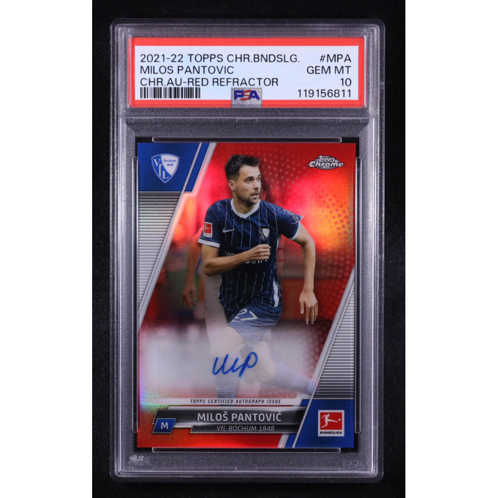 Milos Pantovic 2021-22 Topps Chrome Bundesliga Autographs Red ...