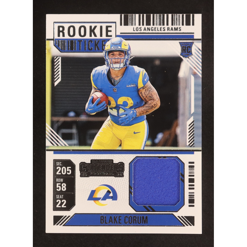 Blake Corum 2024 Panini Contenders Rookie Ticket Swatches #4 RC ...