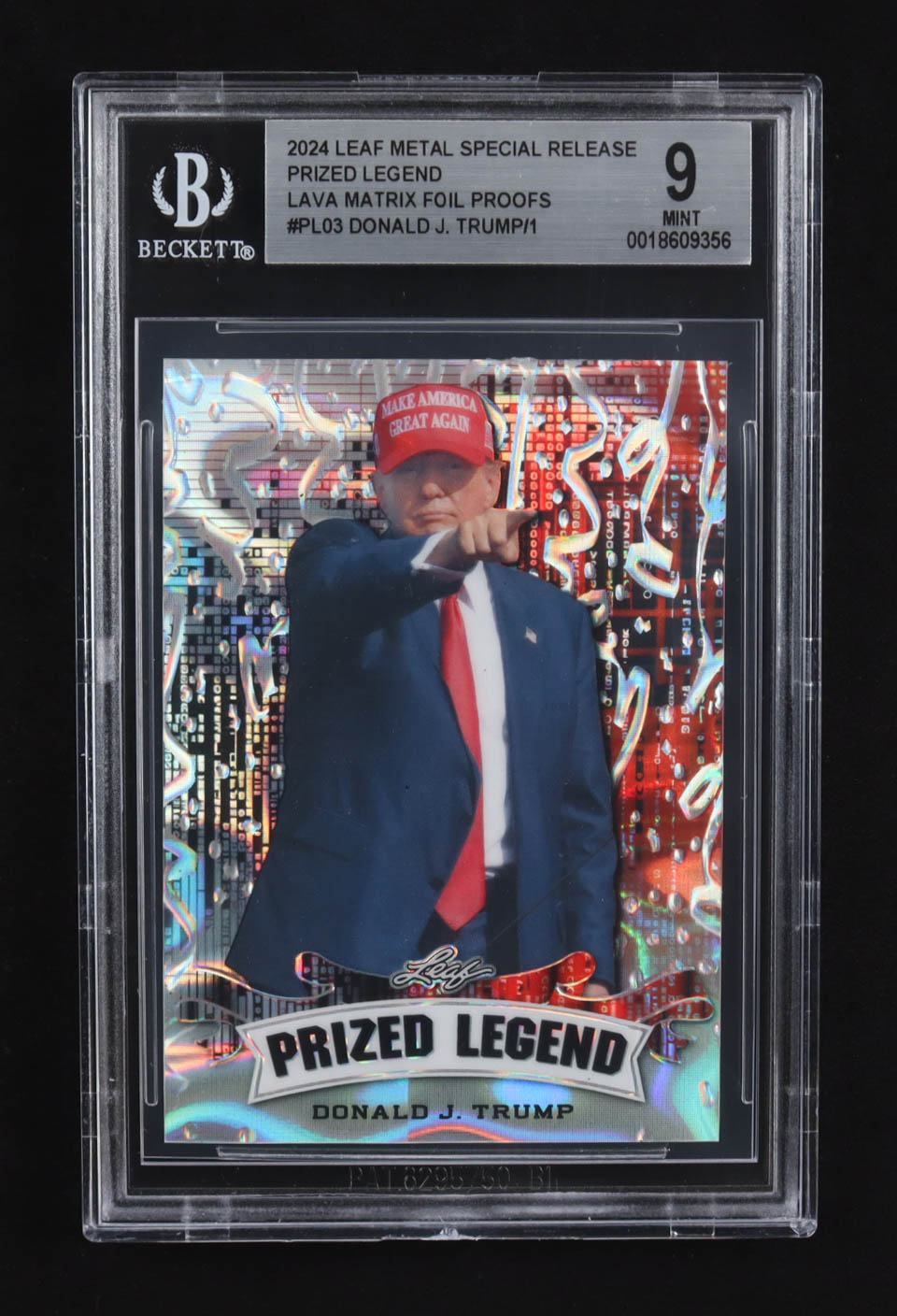 Donald J. Trump 2024 Leaf Metal Special Release Prized Legend Lava ...