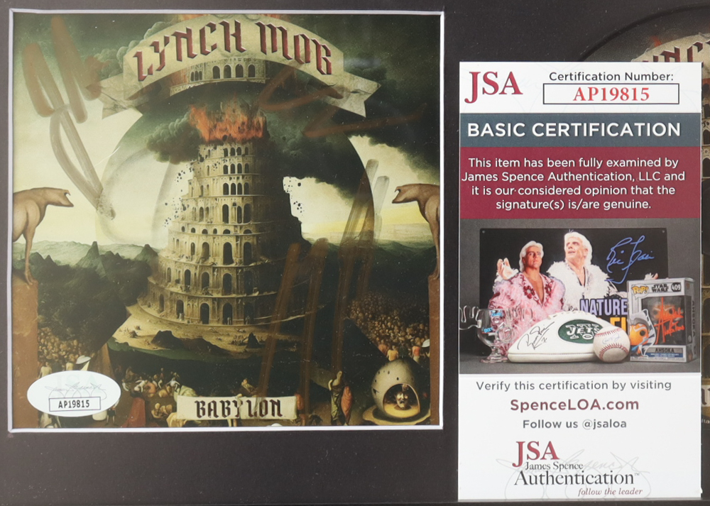 Lynch Mob "Babylon" Custom Framed CD Insert Display Band-Signed By (4 ...