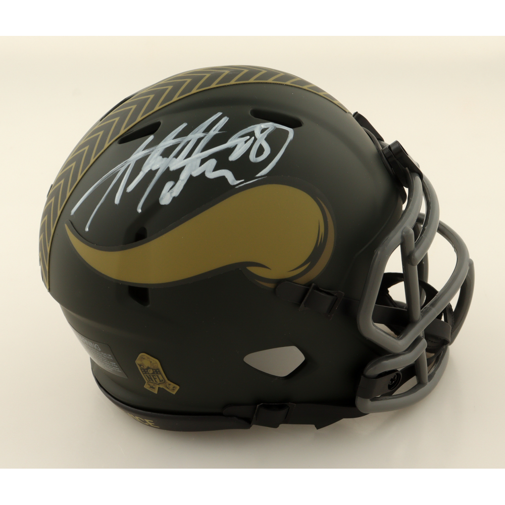 Adrian Peterson Signed Vikings Salute to Service Alternate Speed Mini ...