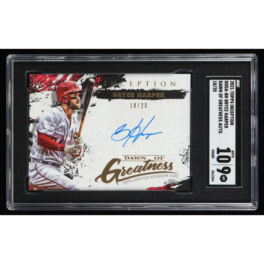 Bryce Harper 2021 Topps Inception Dawn of Greatness Autograph #DOGABH ...
