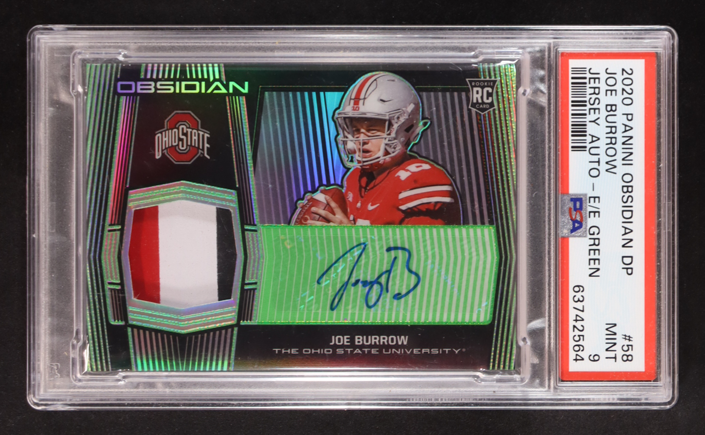Joe Burrow 2020 Panini Obsidian Draft Picks Jersey Autographs Electric ...