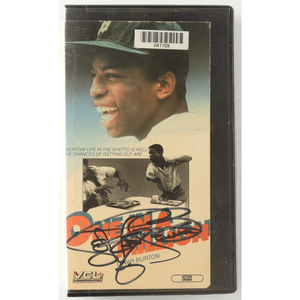 LeVar Burton Signed "One in a Million: The Ron LeFlore Story" VHS Cover ...