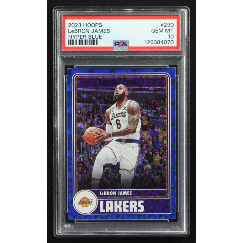 LeBron James 2023-24 Hoops Hyper Blue #290 (PSA 10) | Pristine Auction