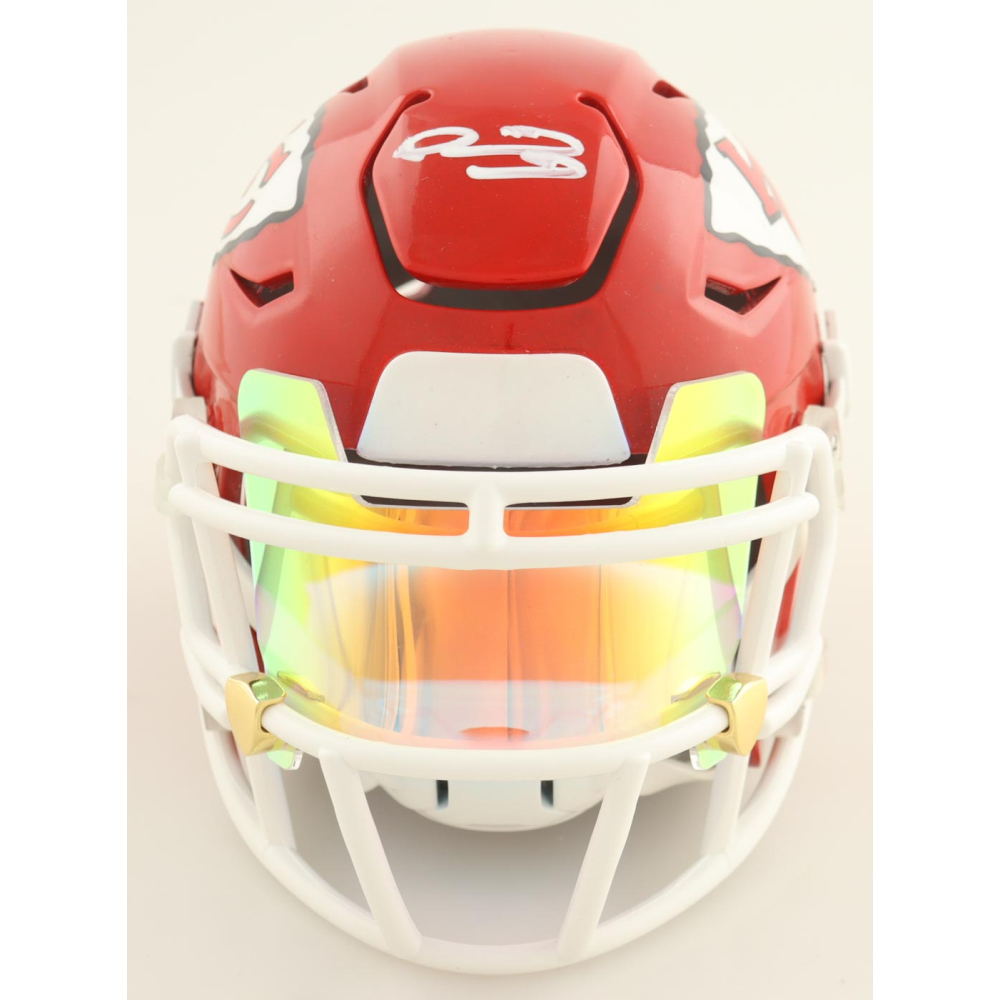 Patrick Mahomes Signed Chiefs Speed-Flex Mini Helmet With Visor ...