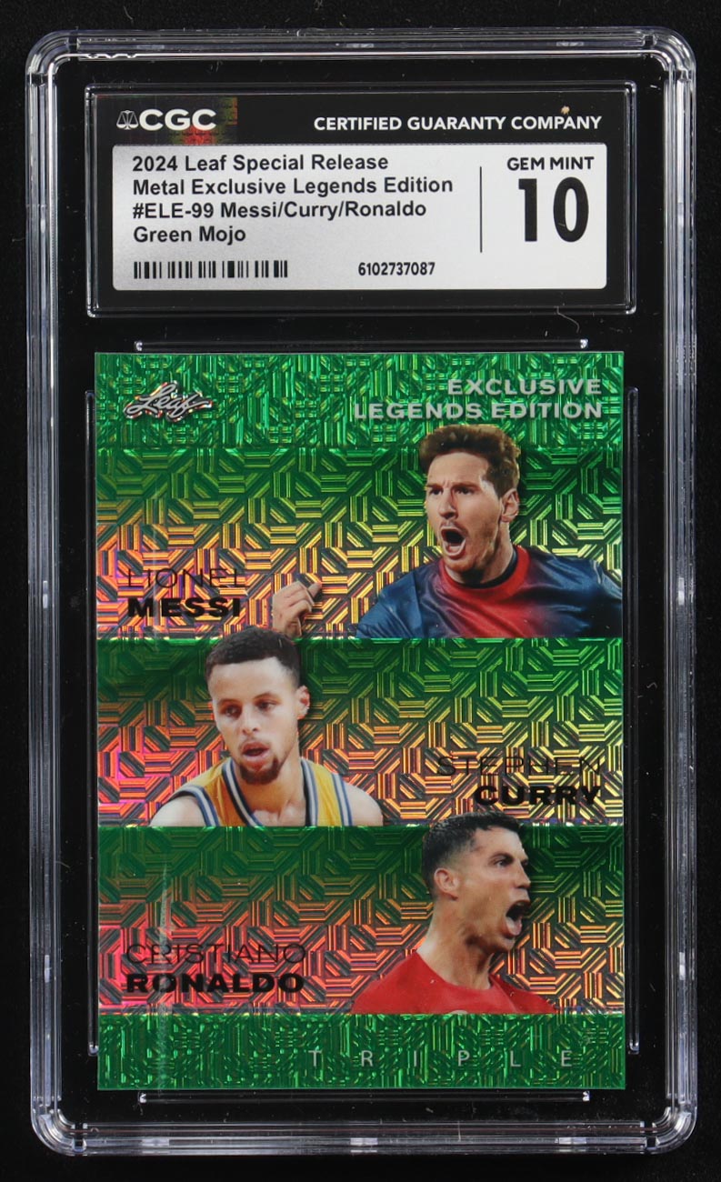 Stephen Curry / Lionel Messi / Cristiano Ronaldo 2024 Leaf Special ...