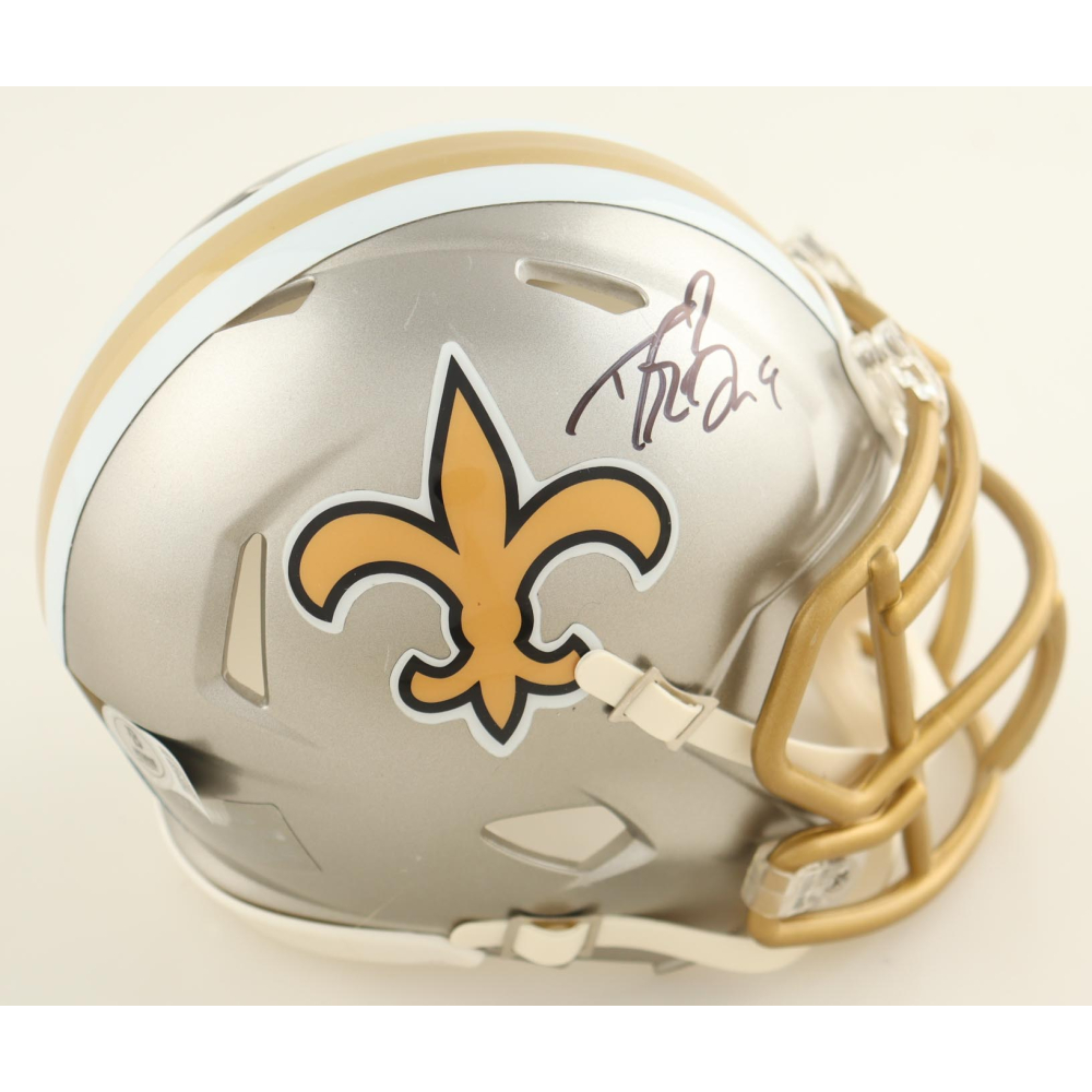 Drew Brees Signed Saints Flash Alternate Speed Mini Helmet (Beckett ...