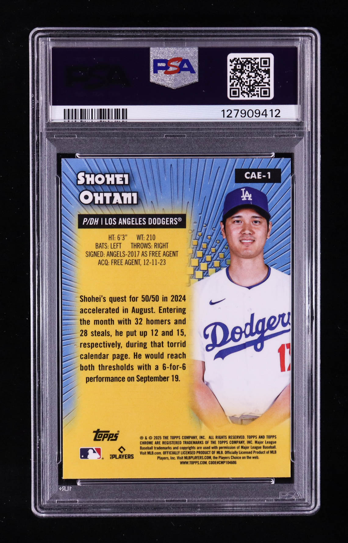 Shohei Ohtani 2025 Topps Chrome All Etch #CAE1 (PSA 10) | Pristine Auction