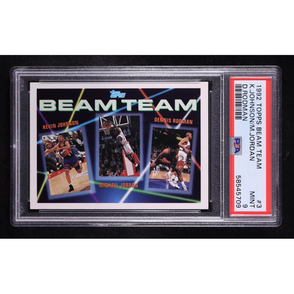 Kevin Johnson / Michael Jordan / Dennis Rodman 1992-93 Topps Beam Team ...