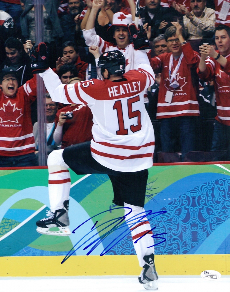 Dany Heatley Signed Team Canada National Team 11x14 Photo (JSA COA ...