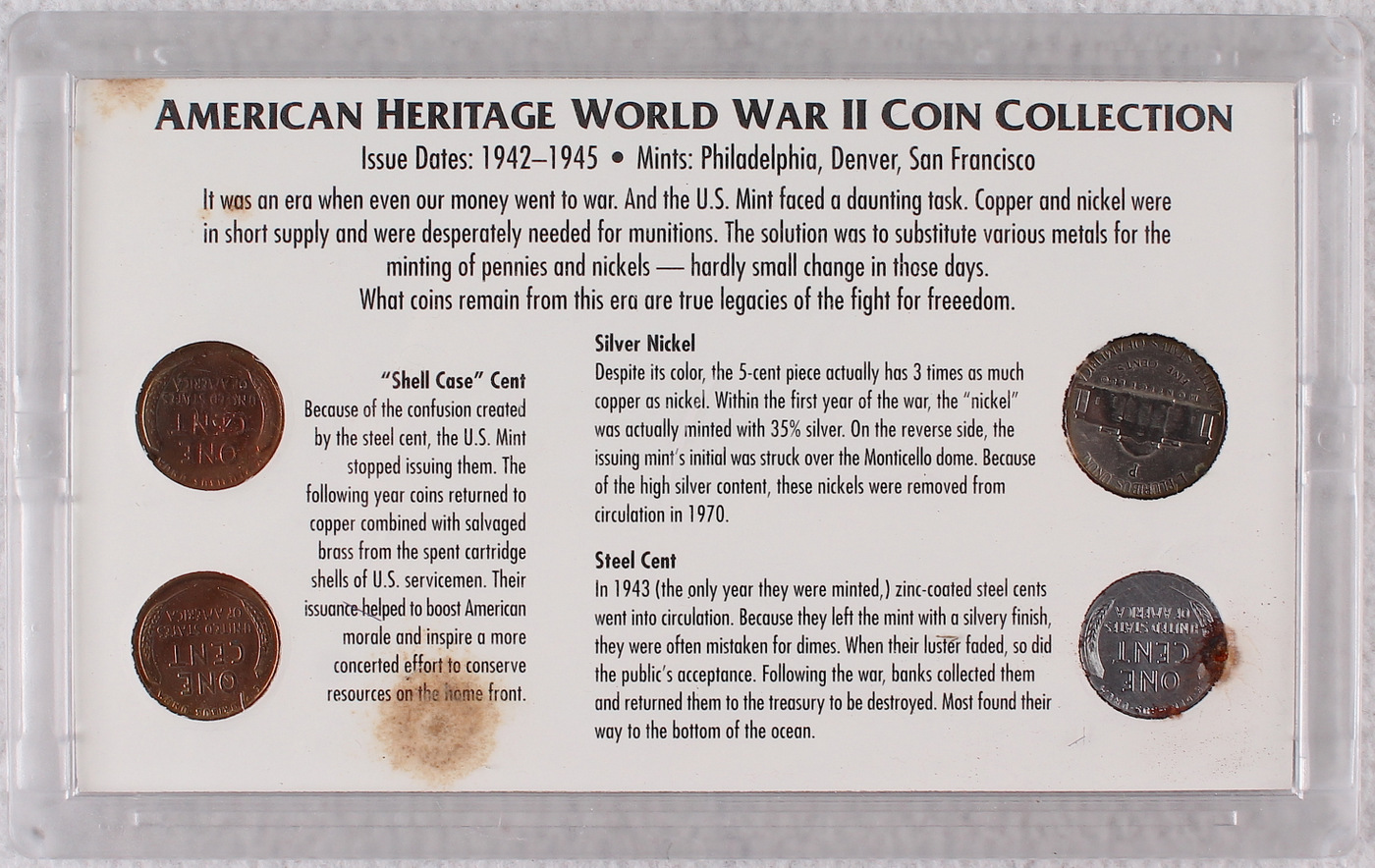 World War II Coin Collection from 1942-1945 with Silver Nickel, Steel ...