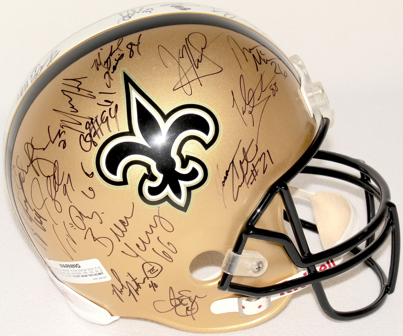 Team-Signed 2004 New Orleans Saints Full-Size Helmet with (35 ...