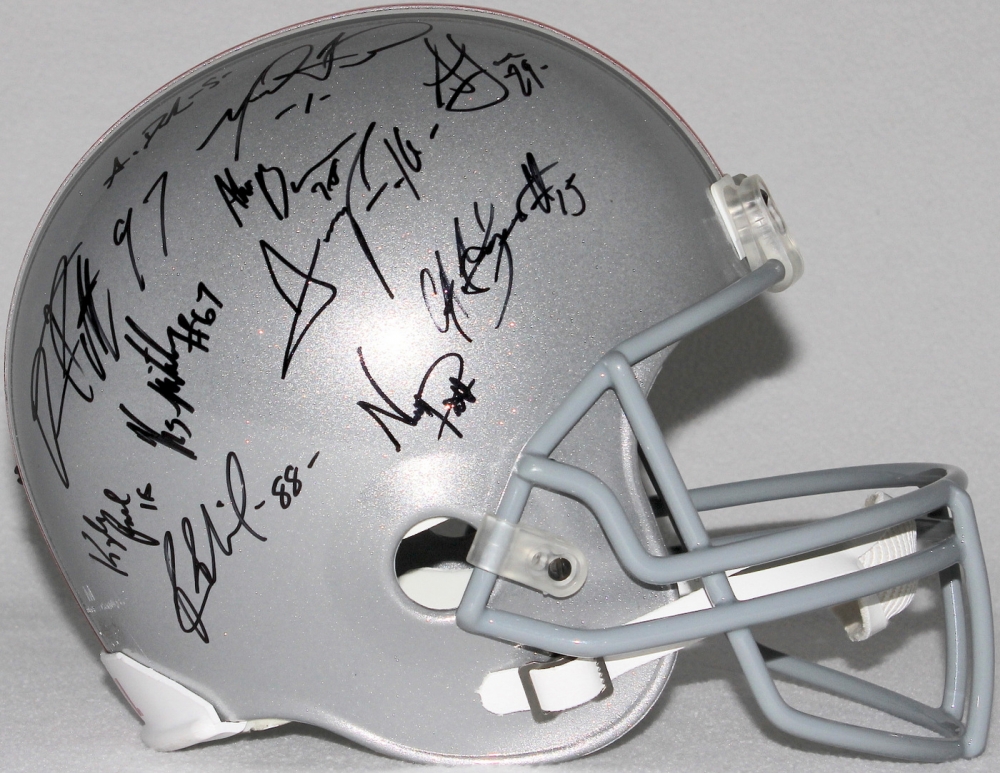Team-Signed 2005 Ohio State Full-Size Helmet with (18) Signatures ...