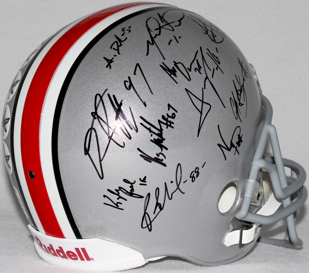 Team-Signed 2005 Ohio State Full-Size Helmet with (18) Signatures ...