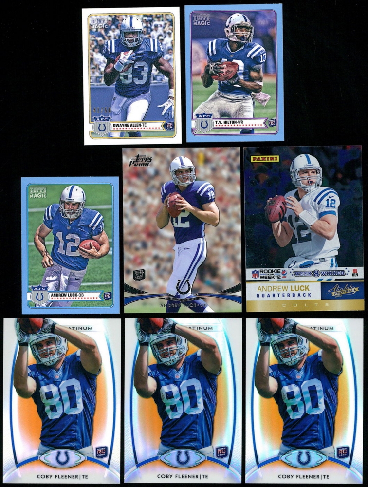 Lot of (8) 2012 Football Cards with (3) Coby Fleener Topps Platinum ...