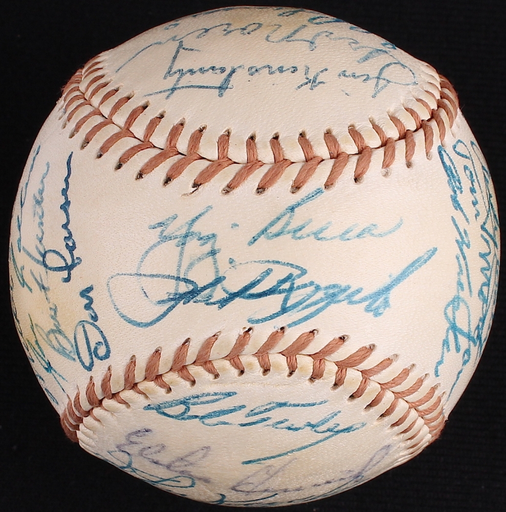 1955 Yankees Signed Spalding Official Baseball with (26) Signatures ...