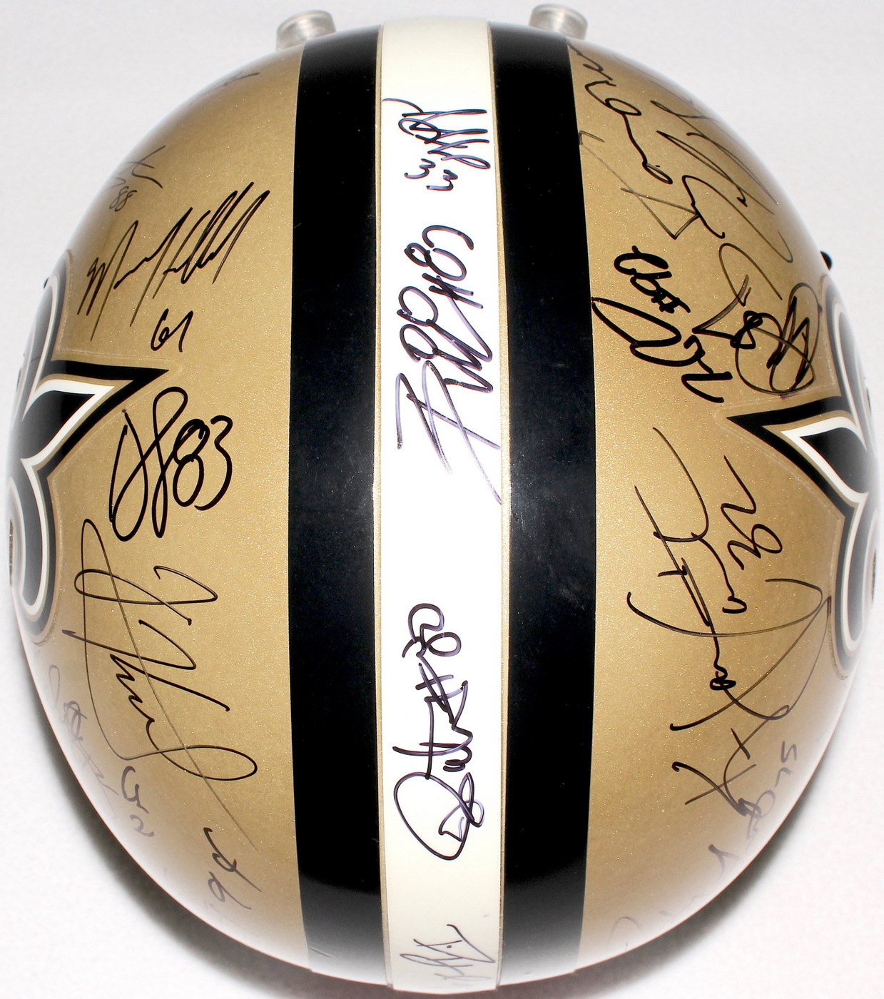 Team-Signed 2004 New Orleans Saints Full-Size Helmet with (35 ...
