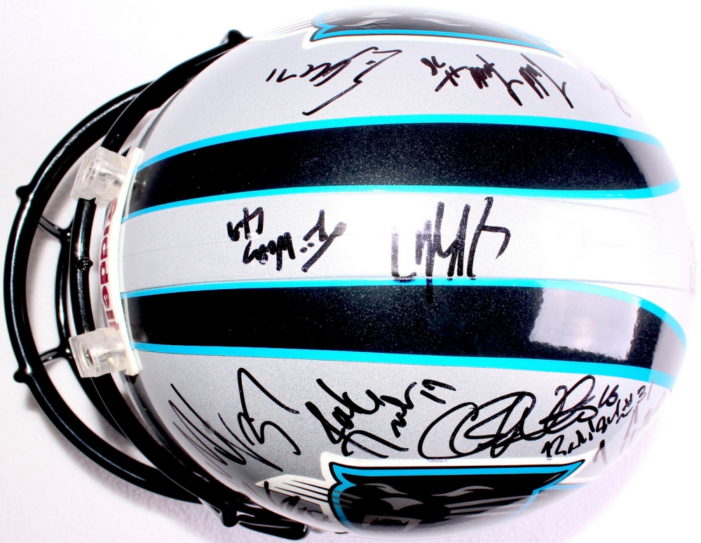 Team-Signed 2006 Carolina Panthers Full-Size Helmet with (33 ...