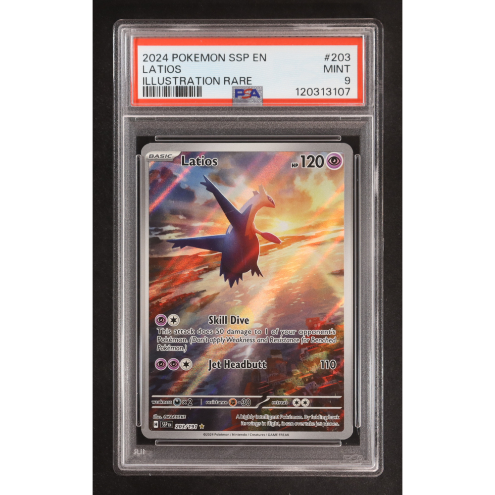 Latios 2024 Pokemon Scarlet and Violet Surging Sparks #203 (PSA 9 ...