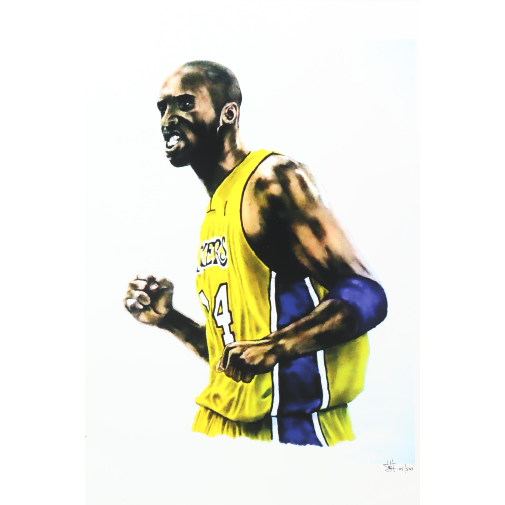 "Kobe Bryant" Lakers LE 12x18 Lithograph by Joshua Barton #/500 (PA ...