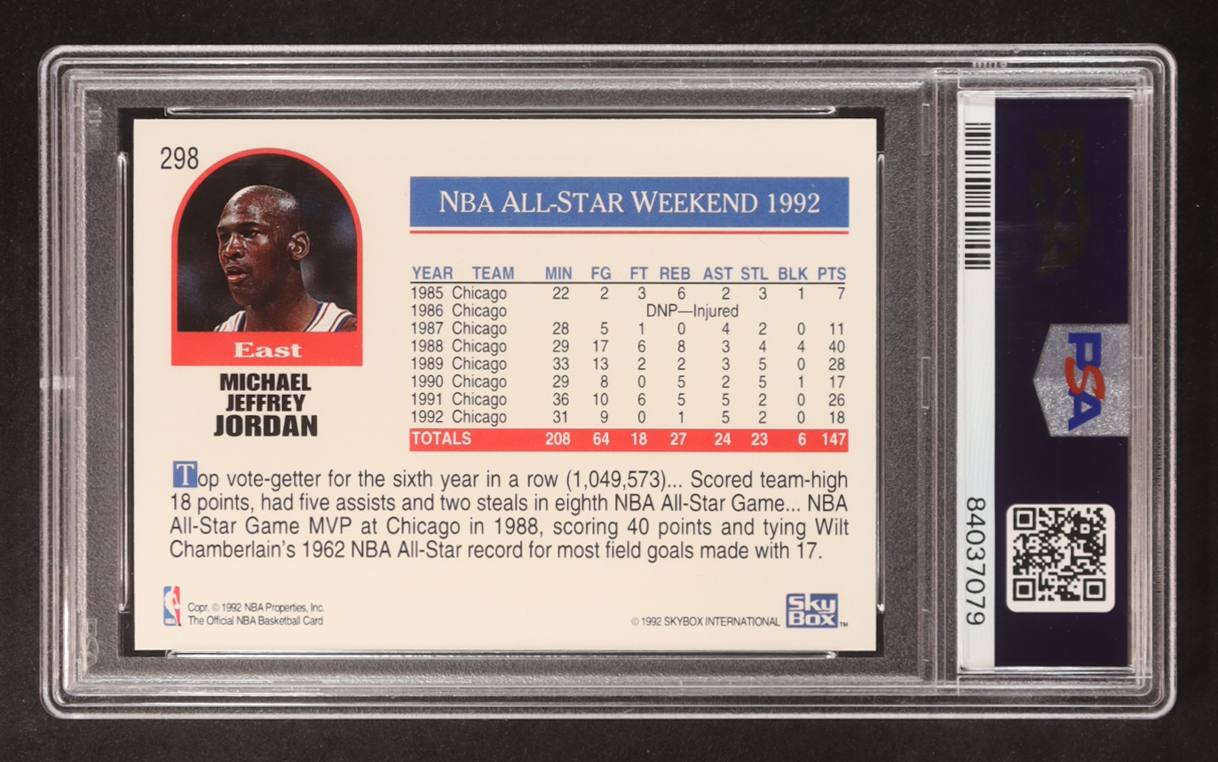 Michael Jordan 1992-93 Hoops #298 AS (PSA 9) | Pristine Auction