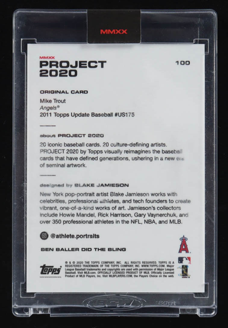 Mike Trout 2020 Topps Project 2020 #100 / Blake Jamieson | Pristine Auction